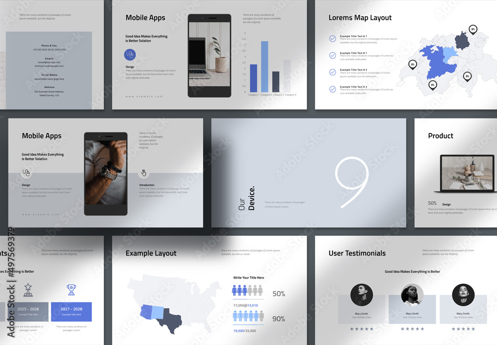 A5 Business Pitch Deck Layout Stock Template | Adobe Stock