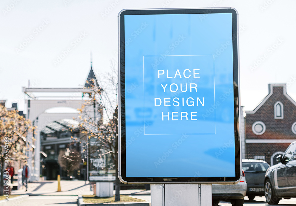 Billboard Outlet Promo Banner Mockup Stock Template | Adobe Stock