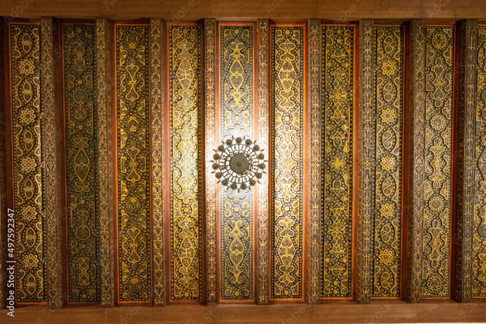 Photo & Art Print Medieval moorish architecture, colorful wooden ...