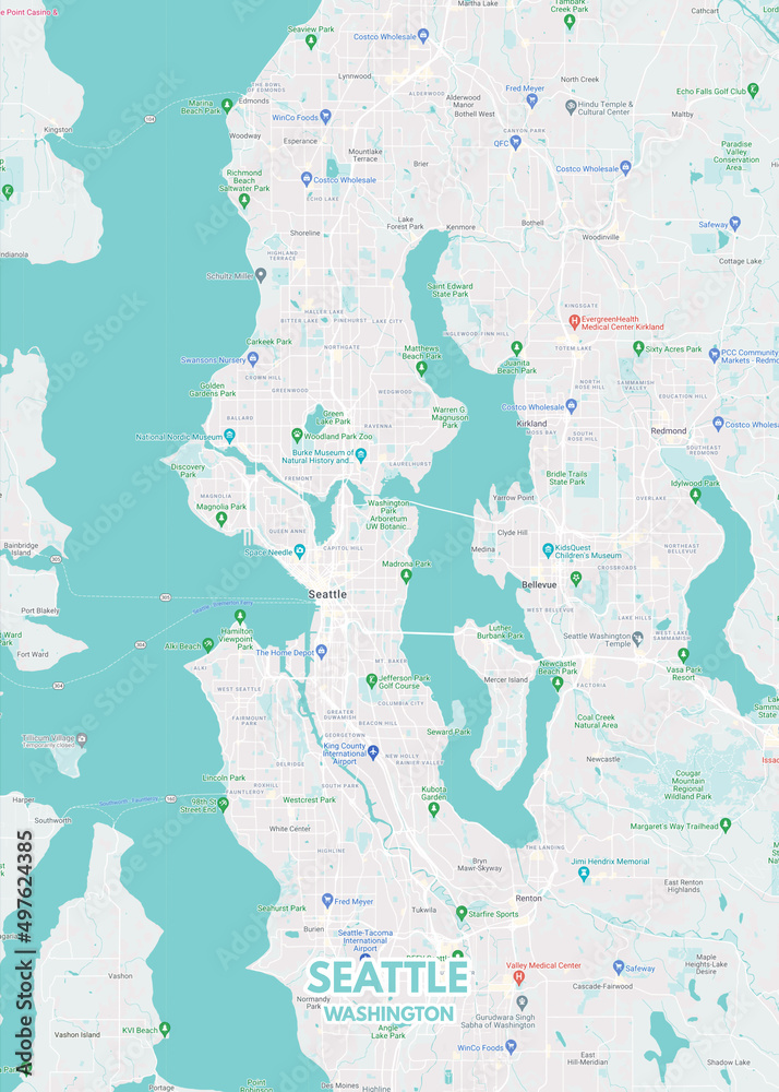seattle washington map