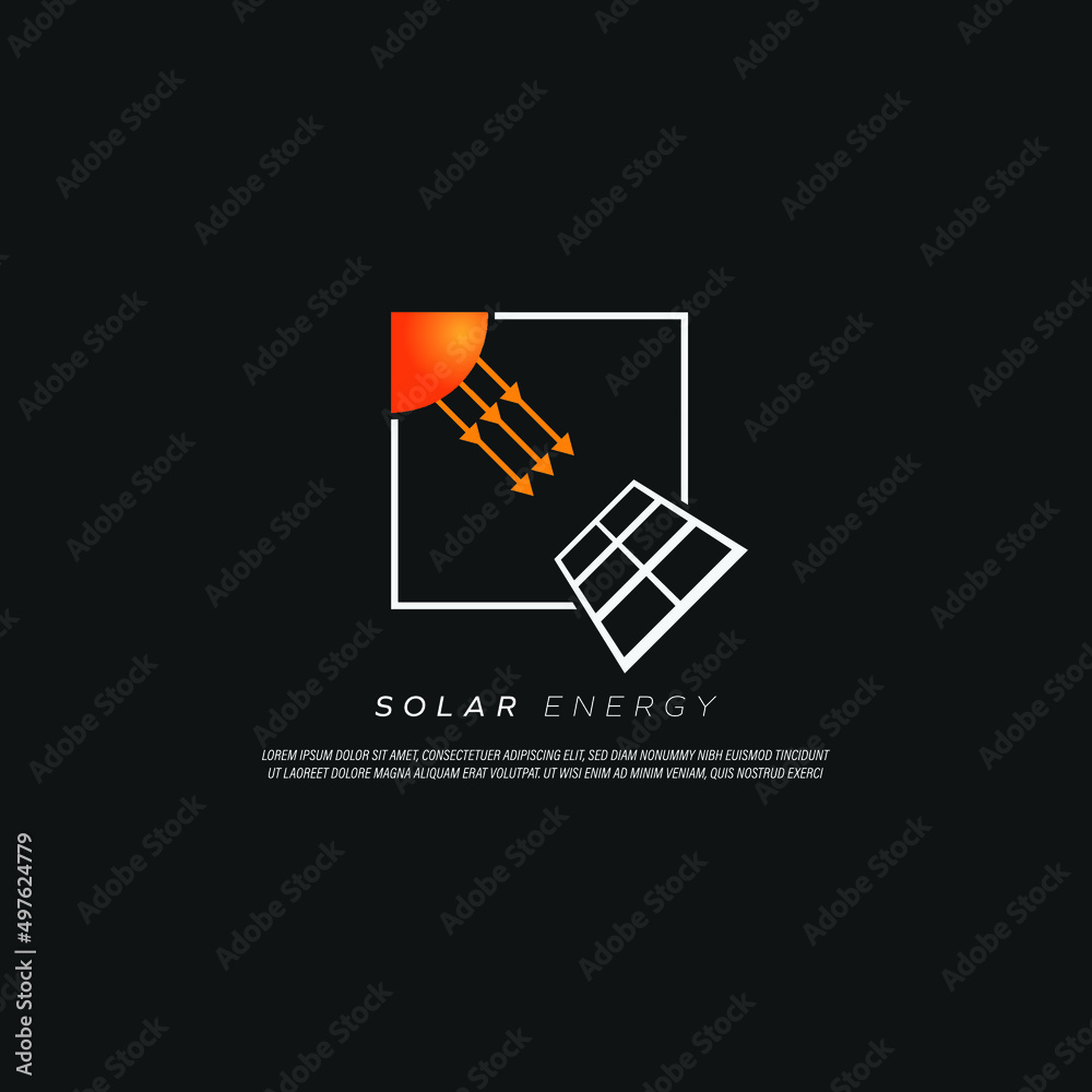 Solar Energy Logo Design Vector. Abstract Logo Concept Template for ...
