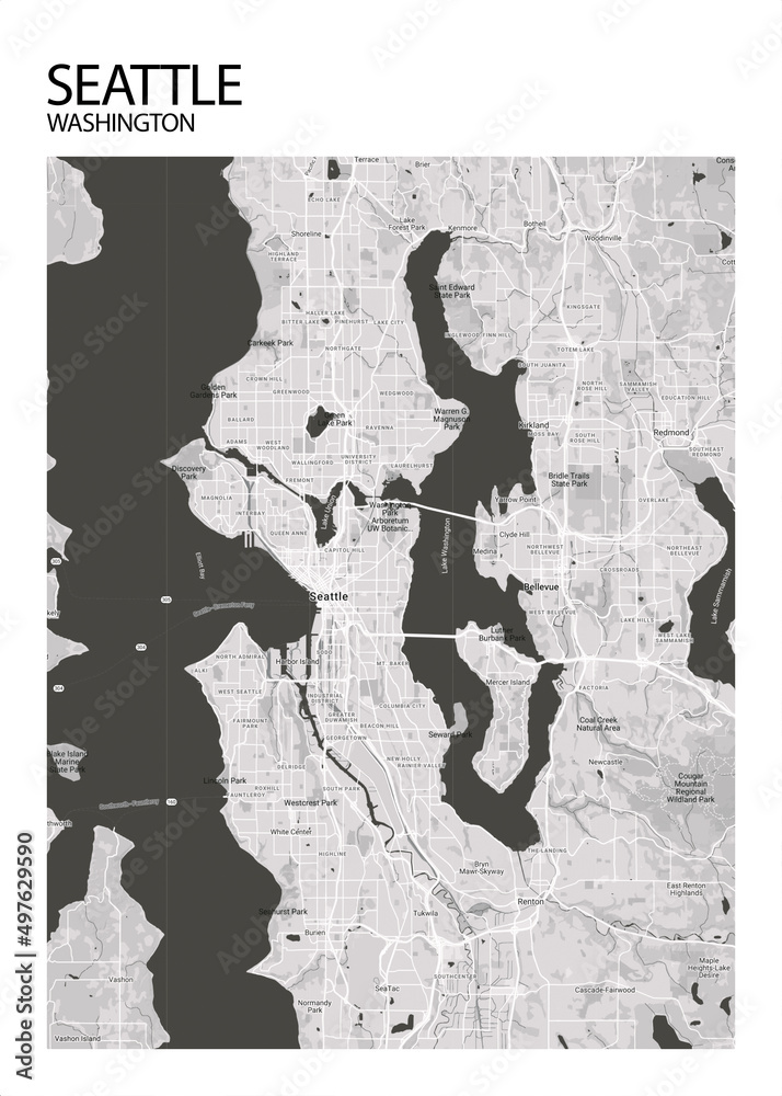 seattle washington map