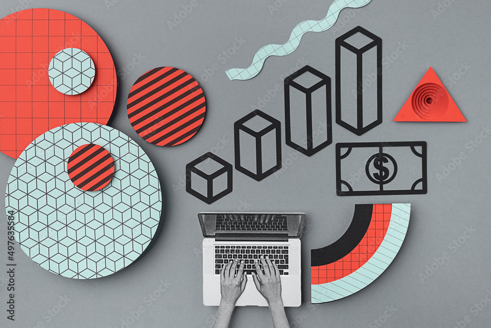 Representation of a worker in a abstract place of work Stock Photo ...