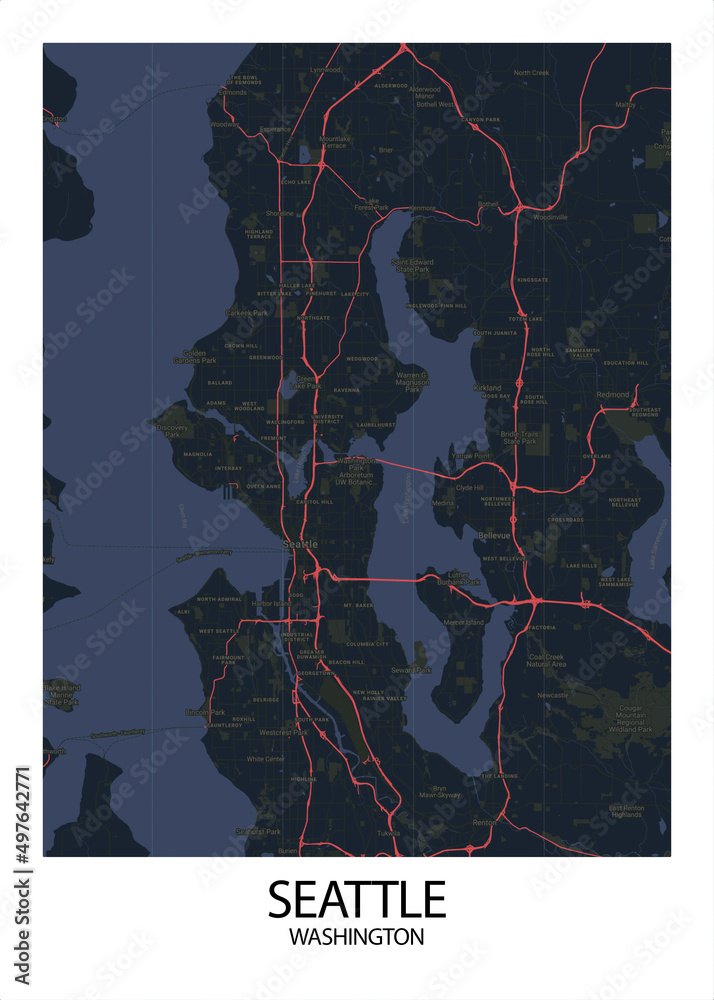 seattle washington map