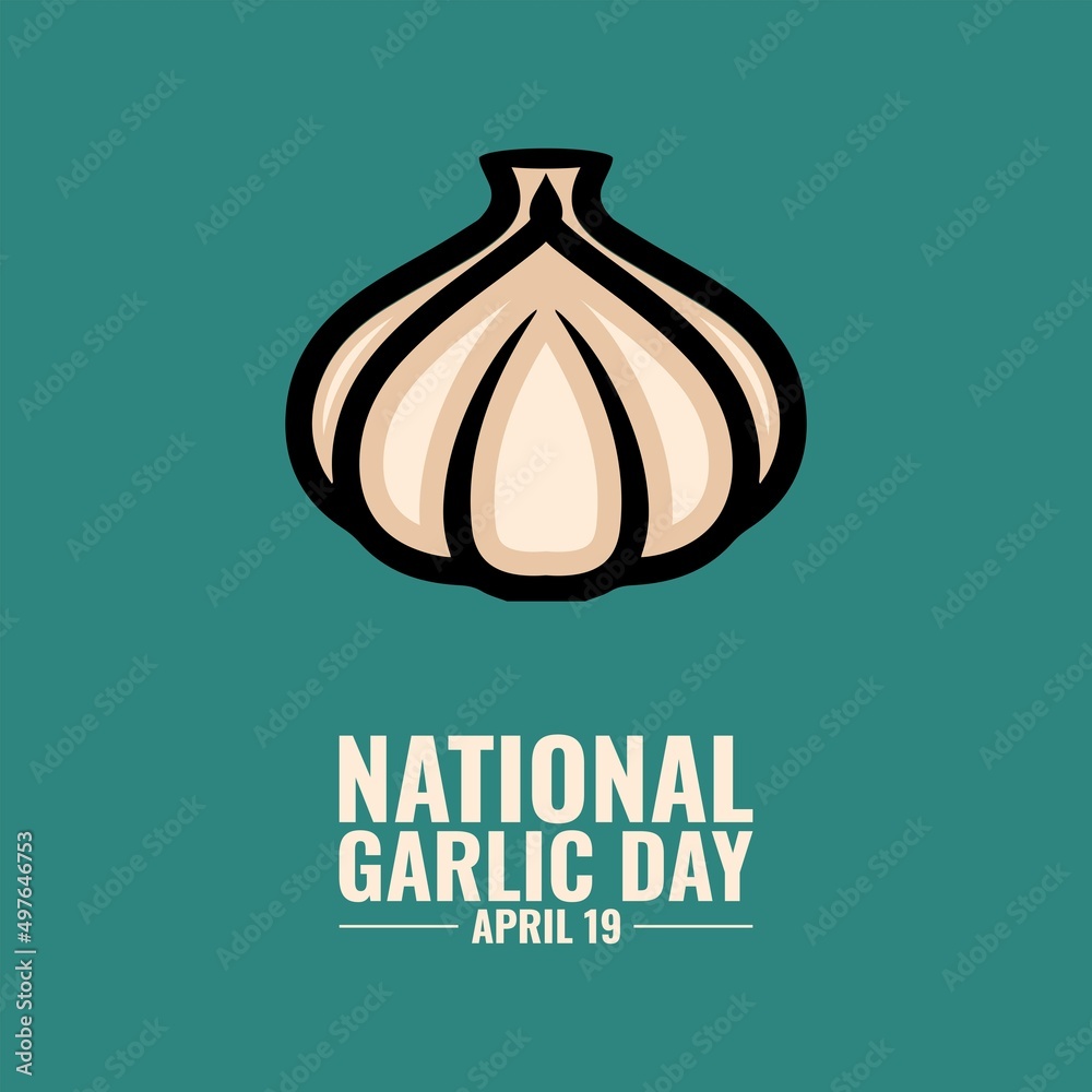 Garlic Vector Icon, Design Concept National Garlic Day, suitable for ...
