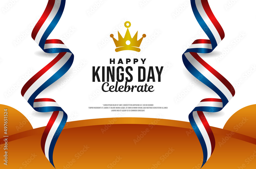 Kings Day Vector Design Template Stock Vector | Adobe Stock