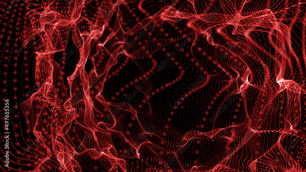 red abstract background. red texture from small particles. glowing red ...