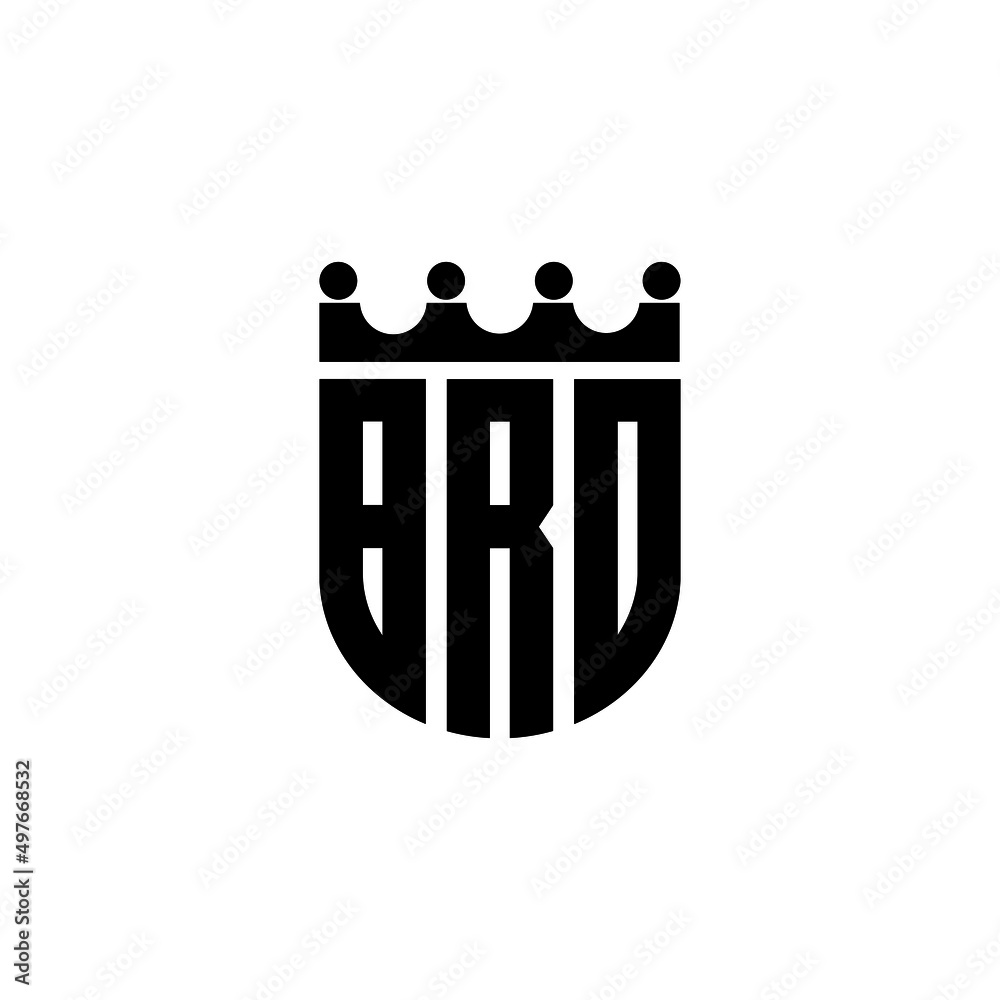 Vecteur Stock BRD letter logo design with white background in ...