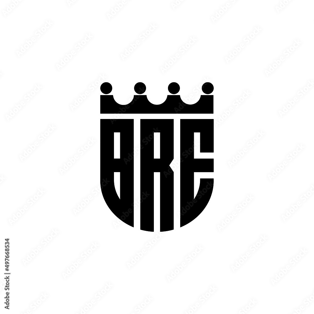 Vettoriale Stock BRE letter logo design with white background in ...