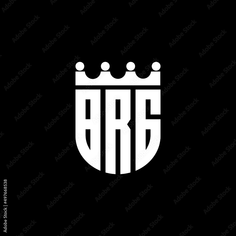 BRG letter logo design with black background in illustrator, vector ...
