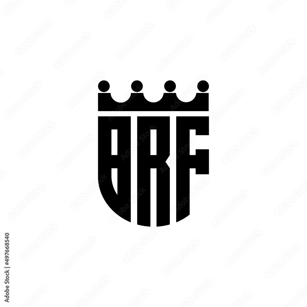 BRF letter logo design with white background in illustrator, vector ...