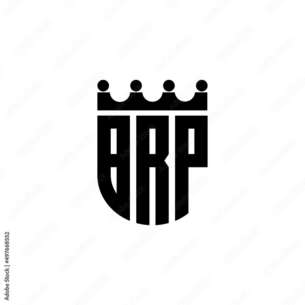 BRP letter logo design with white background in illustrator, vector ...
