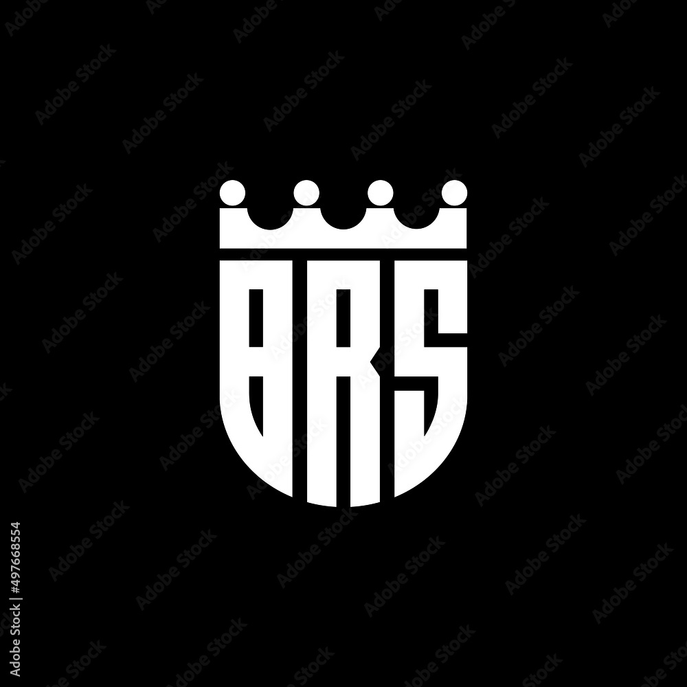BRS letter logo design with black background in illustrator, vector ...