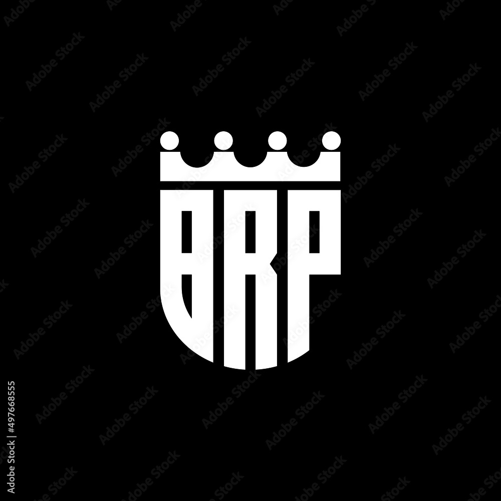 BRP letter logo design with black background in illustrator, vector ...