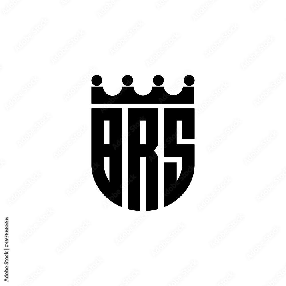 BRS letter logo design with white background in illustrator, vector ...