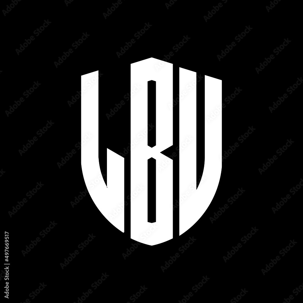 LBV letter logo design. LBV modern letter logo with black background ...