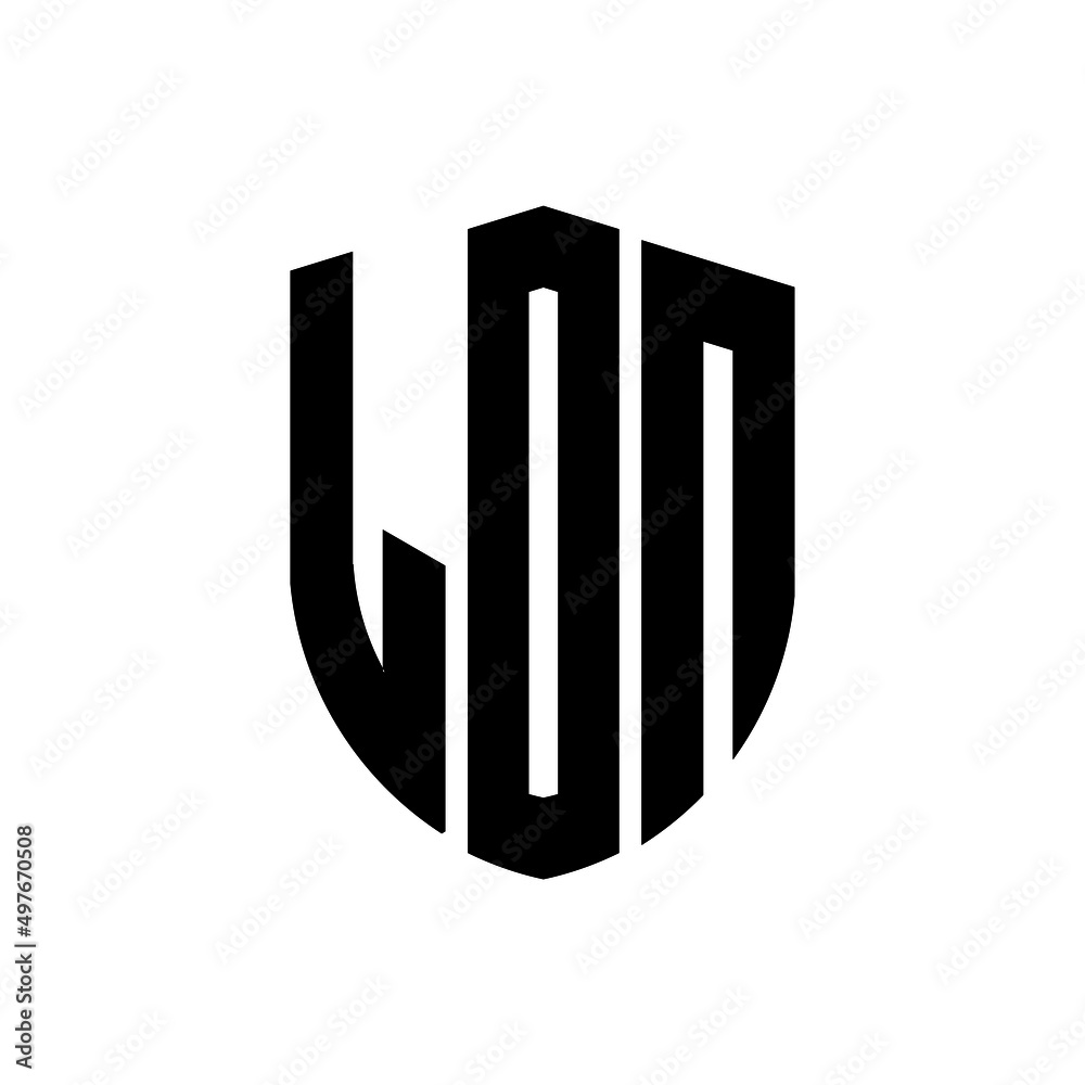 LDN letter logo design. LDN modern letter logo with black background ...