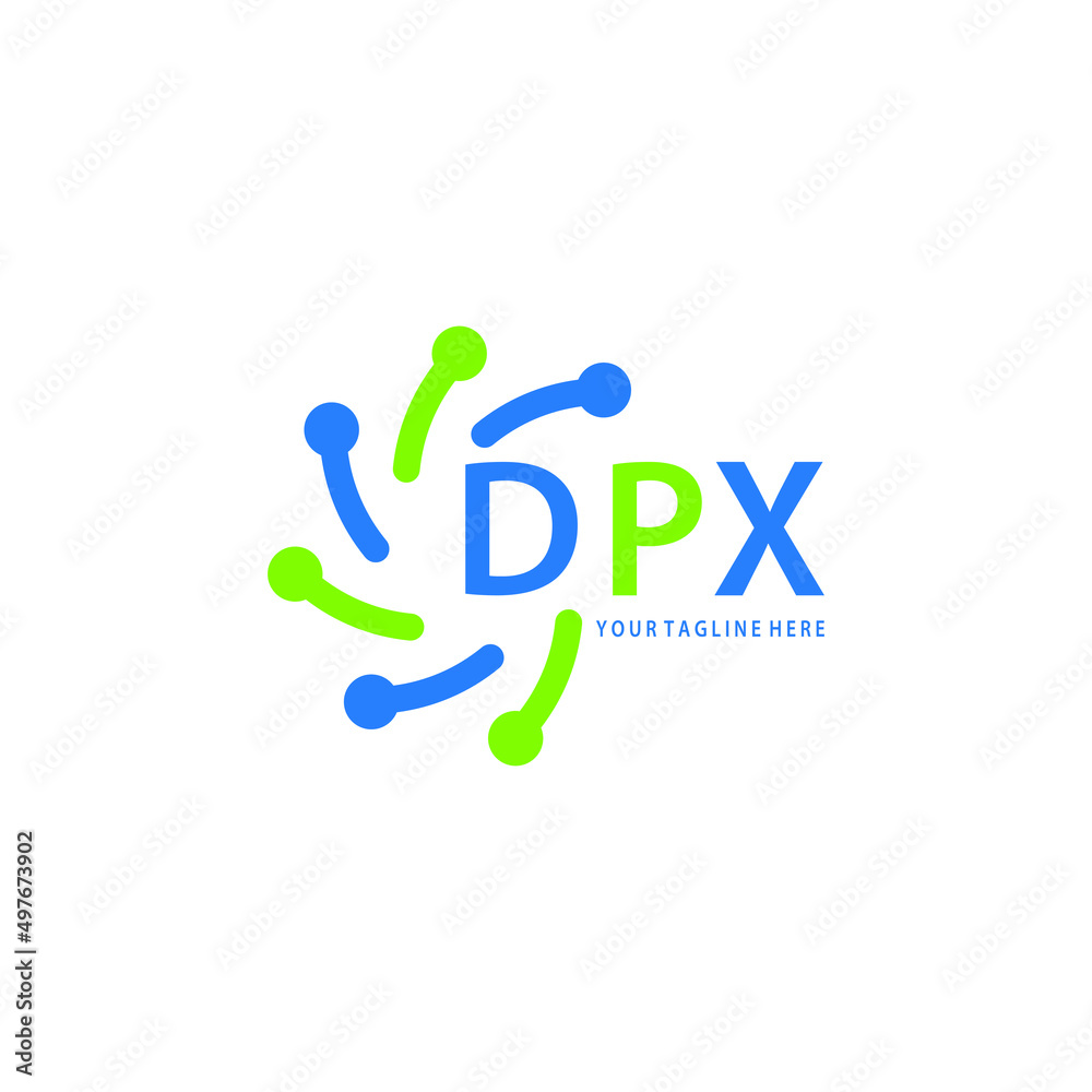 DPX logo design initial creative letter on white background. DPX vector ...