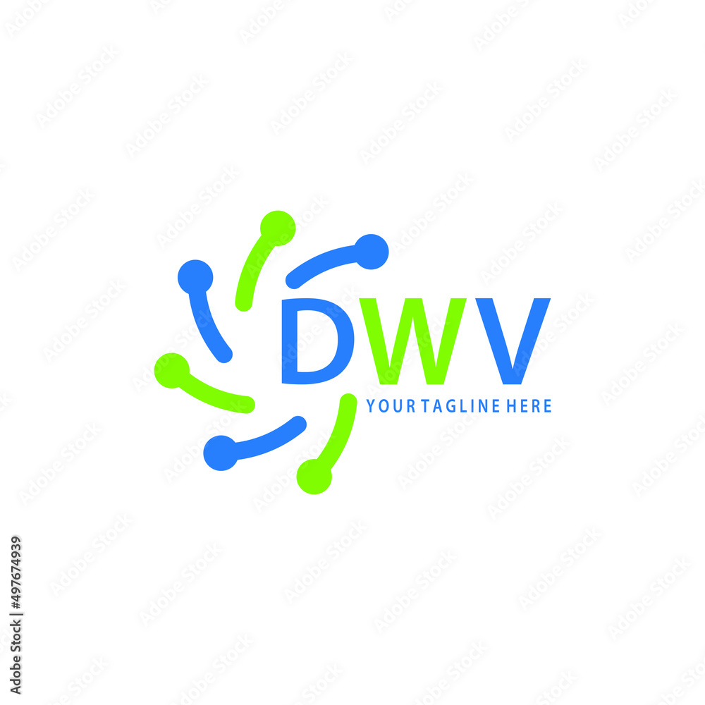 DWV logo design initial creative letter on white background. DWV vector ...
