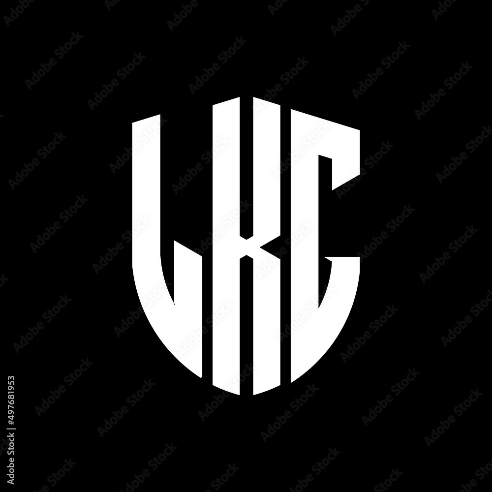 LKG letter logo design. LKG modern letter logo with black background ...