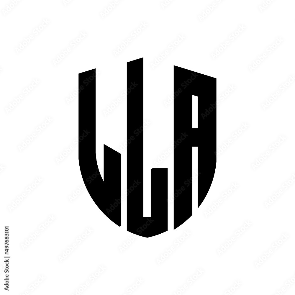LLA letter logo design. LLA modern letter logo with black background ...