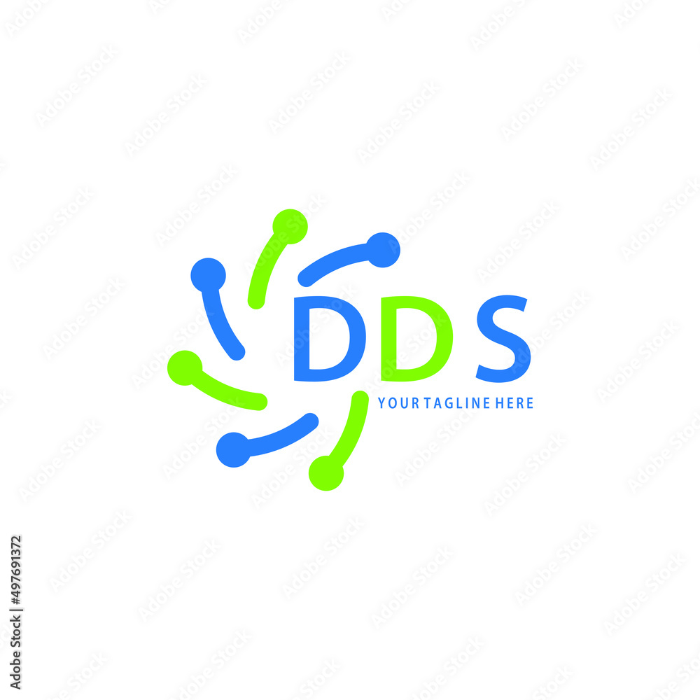 DDS logo design initial creative letter on white background. DDS vector ...