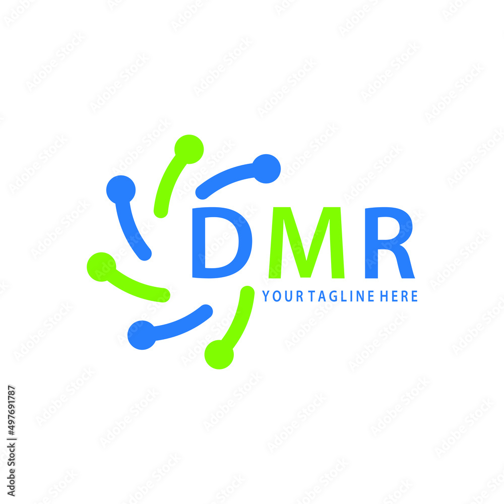 DMR logo design initial creative letter on white background. DMR vector ...