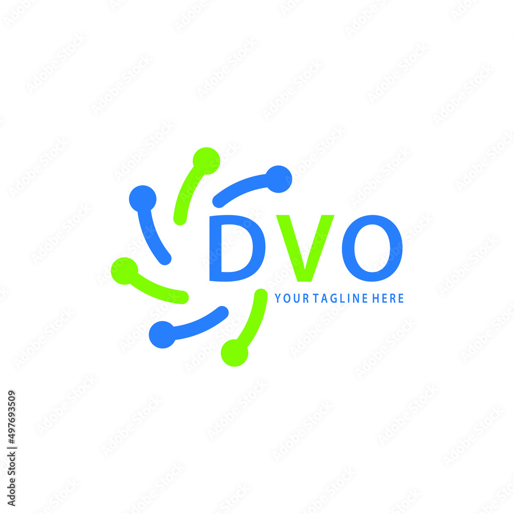 DVO logo design initial creative letter on white background. DVO vector ...