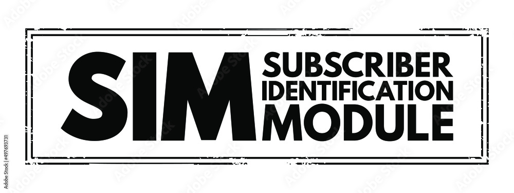 SIM Subscriber Identification Module - removable smart card for mobile ...