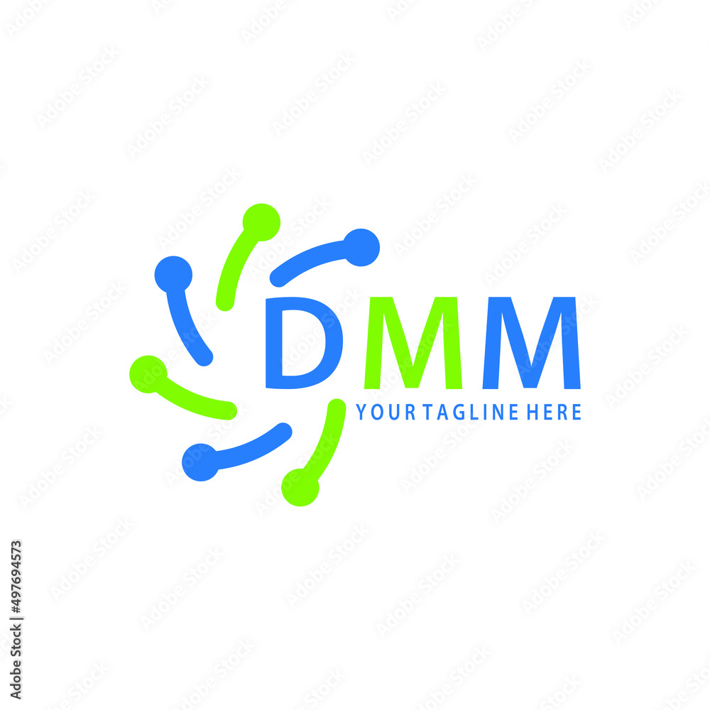 DMM logo design initial creative letter on white background. DMM vector ...
