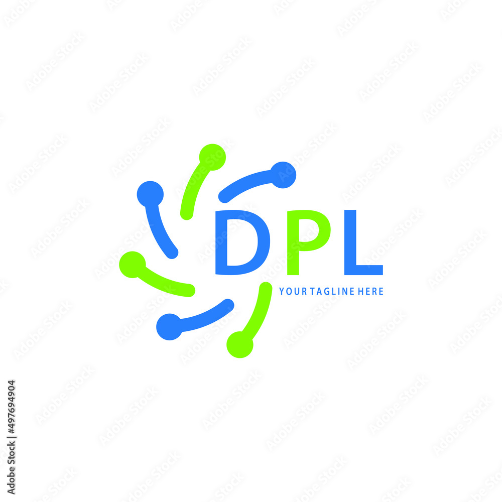 DPL logo design initial creative letter on white background. DPL vector ...
