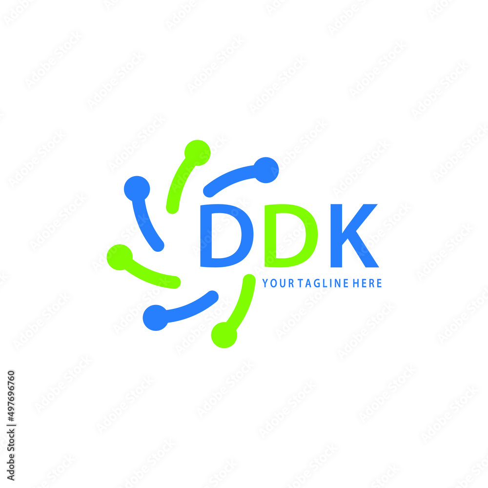 DDK logo design initial creative letter on white background. DDK vector logo simple, elegant and ...