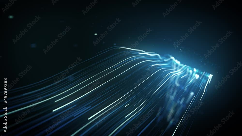 Vidéo Stock Abstract Light Fiber Strings Flowing Background Loop/ 4k ...