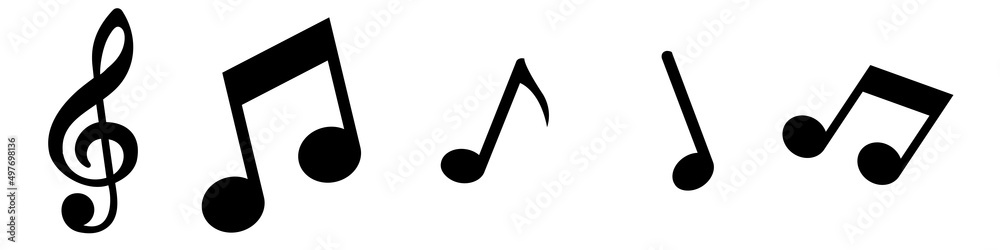 Note Icon Vector. Music illustration sign. song symbol. melody logo ...