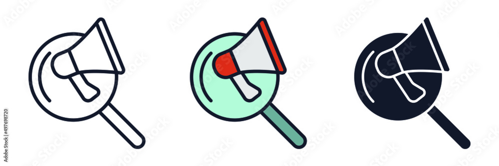 market research icon symbol template for graphic and web design ...