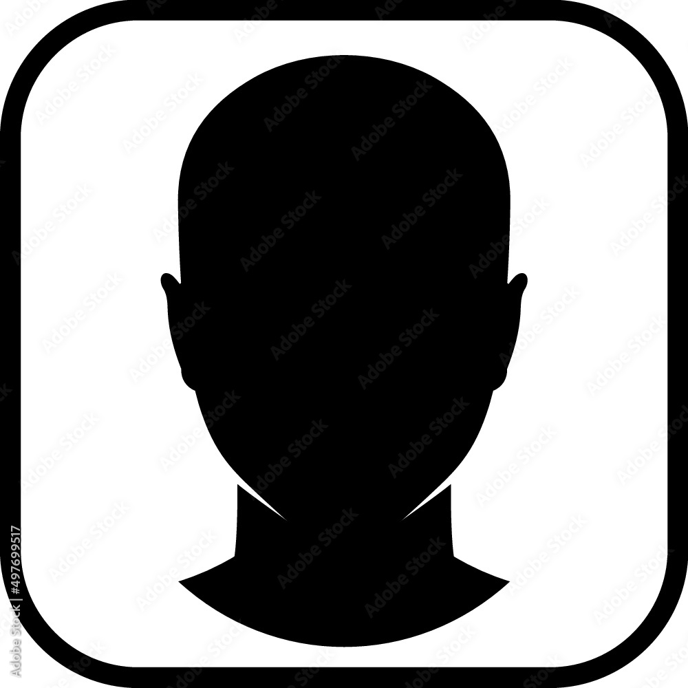 Anonymous person. Human head with no hair silhouette vector isolated ...