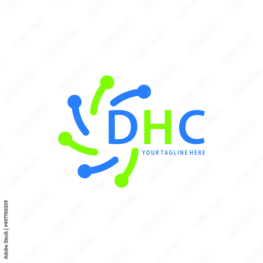 DHC logo design initial creative letter on white background. DHC vector ...