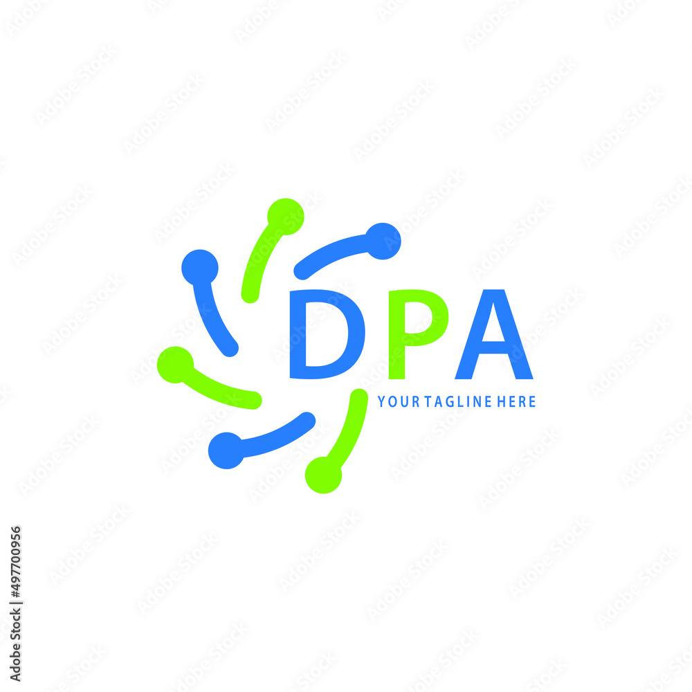 DPA logo design initial creative letter on white background. DPA vector ...