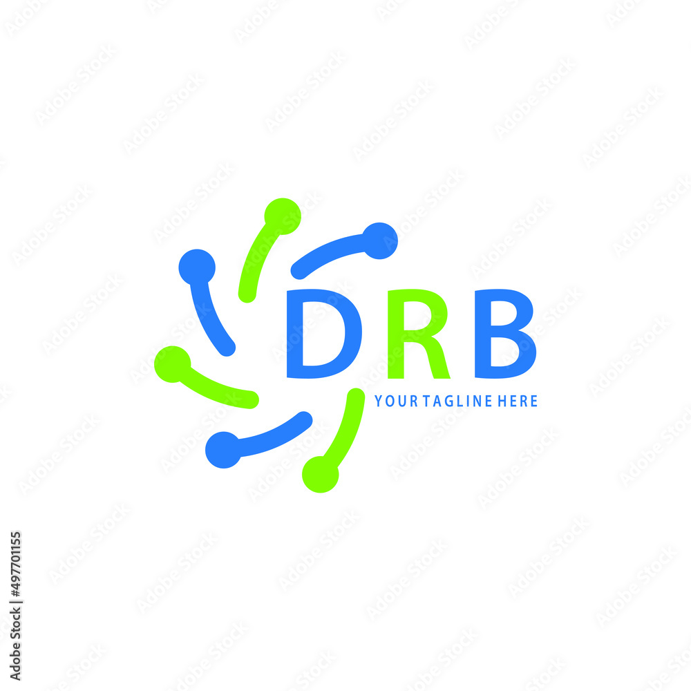 DRB logo design initial creative letter on white background. DRB vector ...