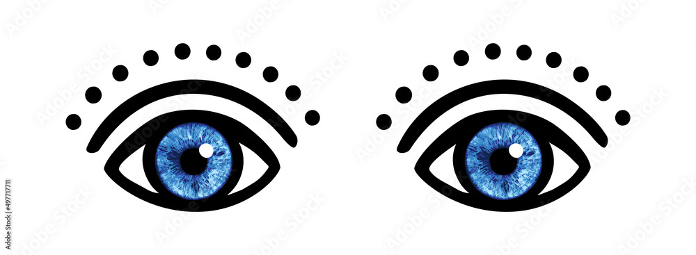 Blue Eyes - Vector Illustration Stock Vector | Adobe Stock