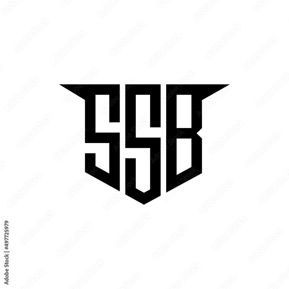 Vecteur Stock SSB letter logo design with white background in ...