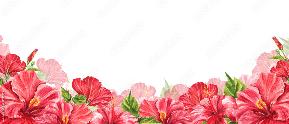 Hibiscus Clip Art Border