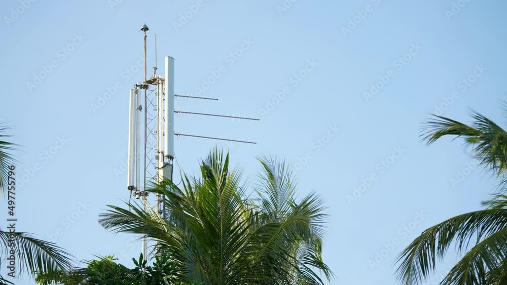 Maldives Antennas for 3G, 4G or 5G cell towers, disguised as a large ...