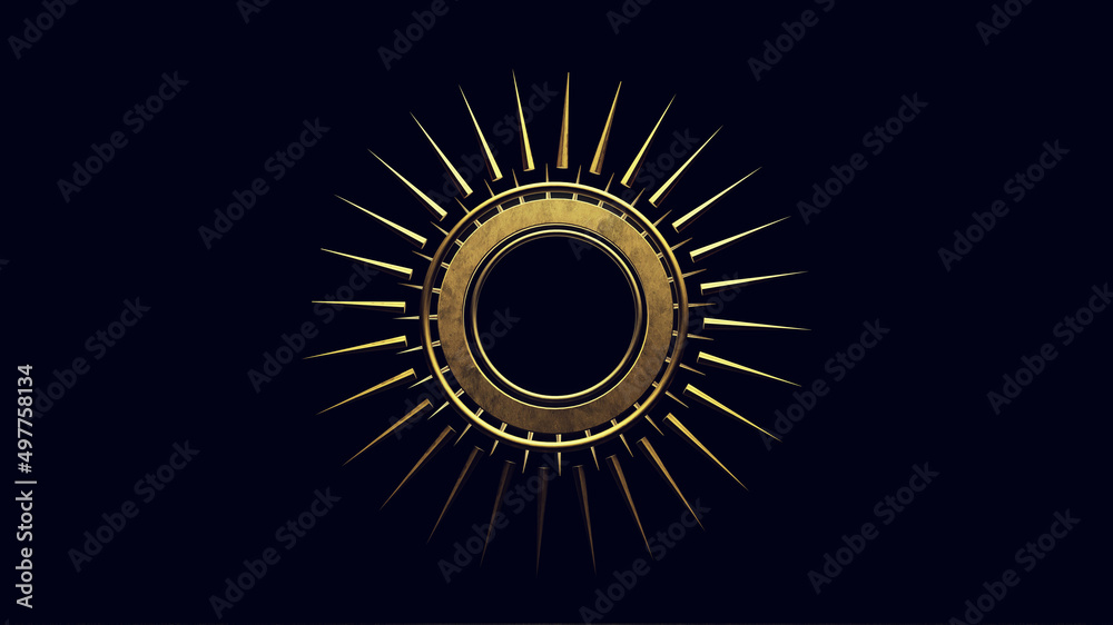 Angel Halo. Realistic golden angel Halo Isolated on black background ...