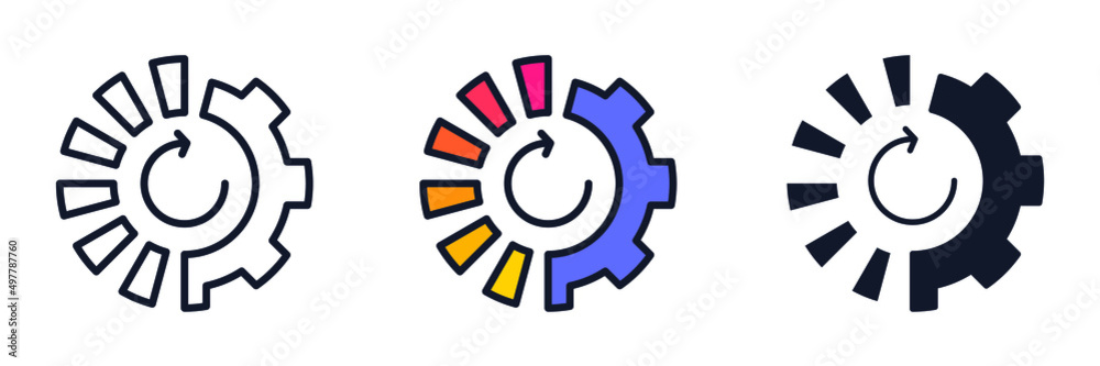 progress icon symbol template for graphic and web design collection ...