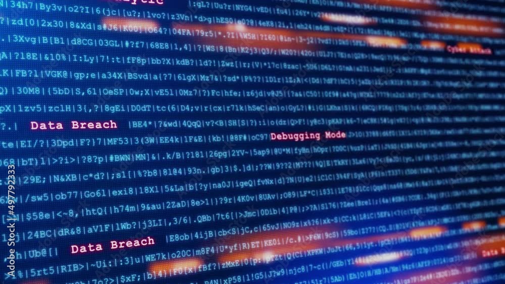 Vidéo Stock Computer matrix background stream of binary code. Digits on ...