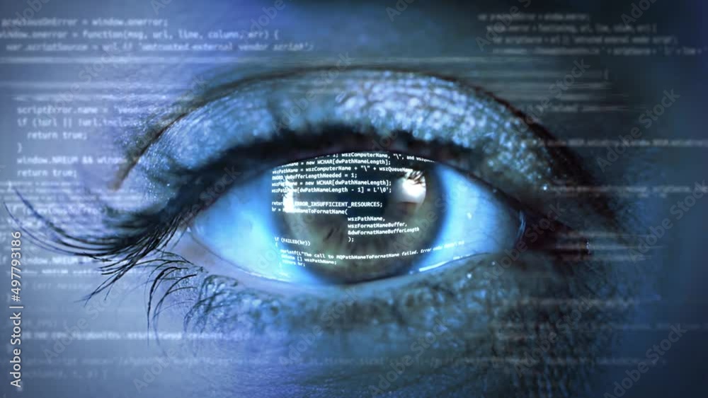 Animation Loop of facial recognition protection and scan safety ...