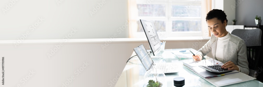 African American Tax Professional Female Stock Photo | Adobe Stock