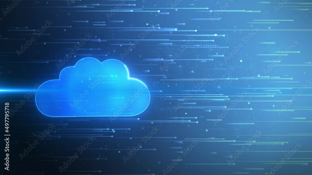 Futuristic business network Big data visualization data center ...