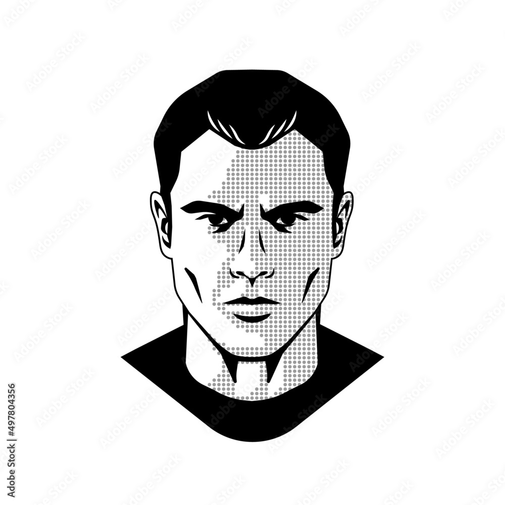 Angry Man Face Drawing